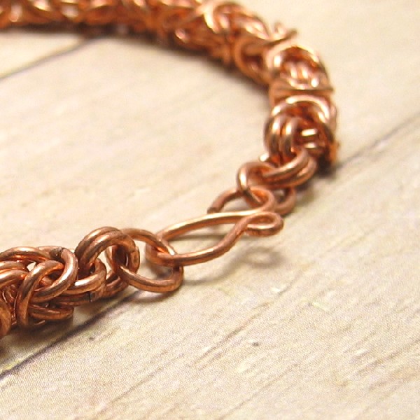 Copper Chain Mail Bracelet, Byzantine, Handmade Chain Maille Metal ...