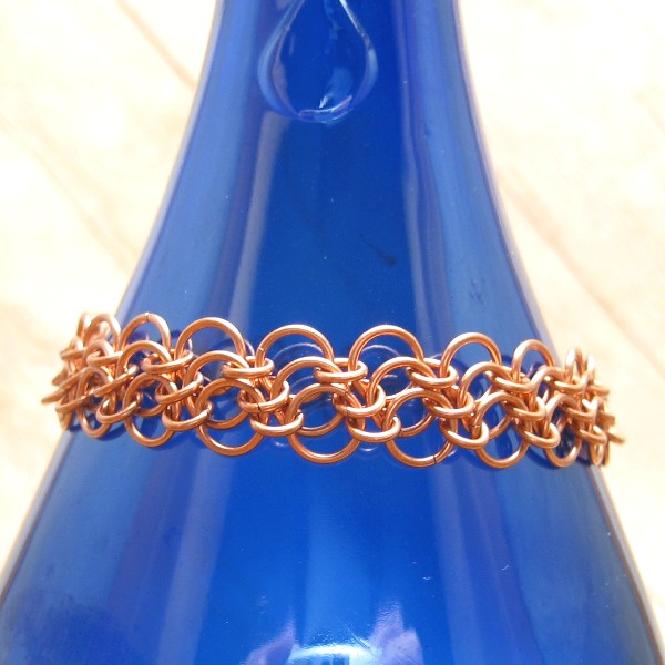 Copper Chain Mail Bracelet, Women's Metal Chain Maille Jewelry ...