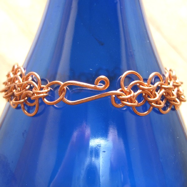 Copper Chain Mail Bracelet, Women's Metal Chain Maille Jewelry ...